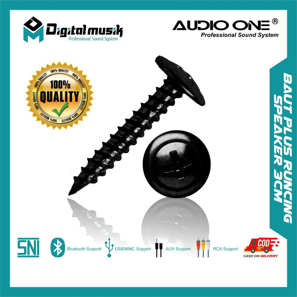 Jual Baut Cakar Untuk Speaker 3 cm Kepala Plus Full Drat Coating Tahan ...