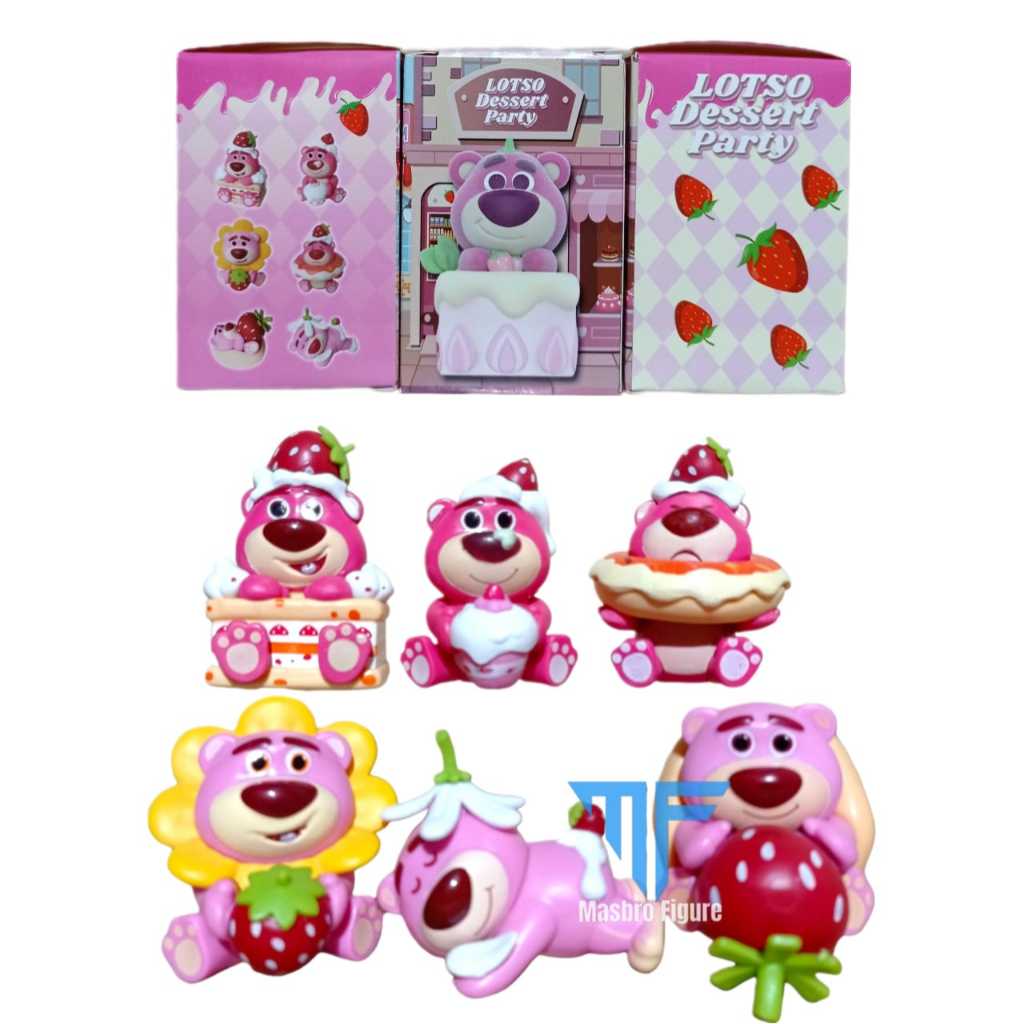 Jual Figure Lotso Strawberry Cake Toy Story 3 Pink Bear Topper Cake set ...