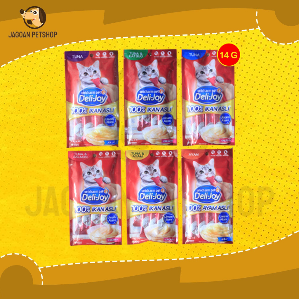 Jual Snack Kucing Deli Joy Creamy Cat treat Cemilan 14 GramPR | Shopee ...