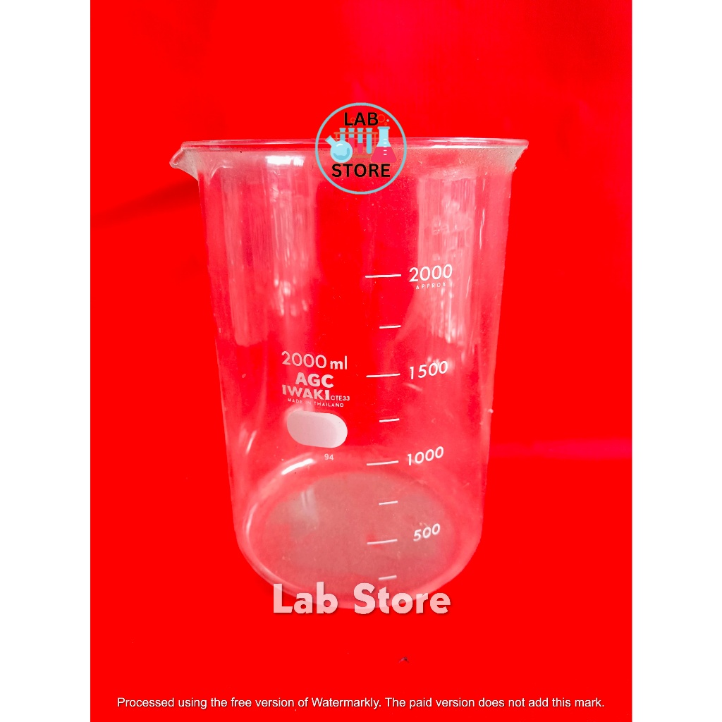 Jual Beaker / Beaker 2000ml IWAKI / Beaker Glass 2000ml / Gelas Kimia ...