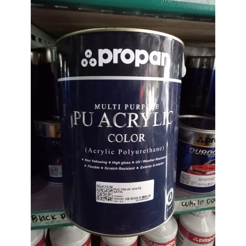 Jual propan -pu acrylic-puc 786-2k white satin-5literset-cat duco ...