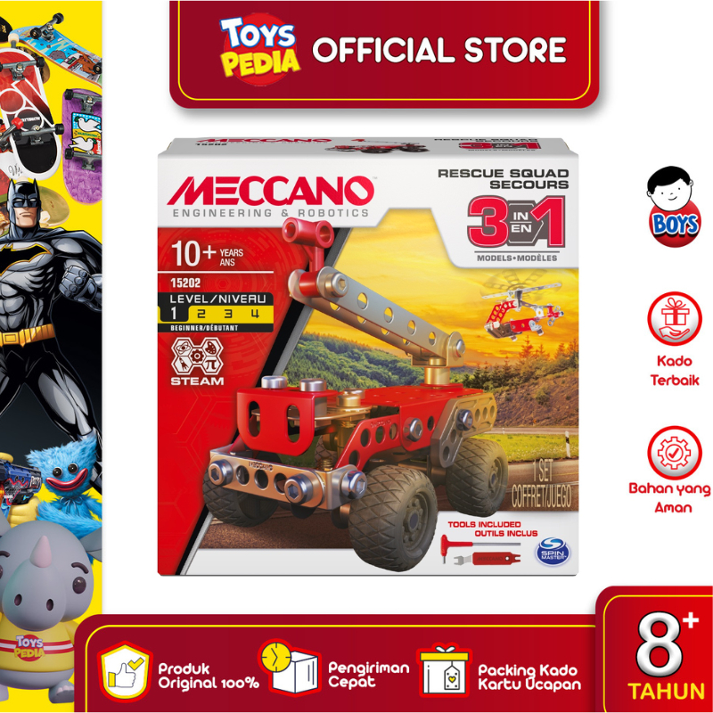 Jual Mainan MECCANO Engineering & Robotics Rescue Squad Secours 3 in 1 ...