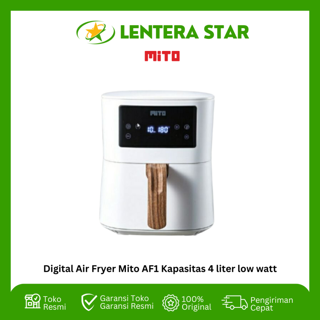 Jual Digital Air Fryer Mito AF1 Kapasitas 4 liter low watt | Shopee ...