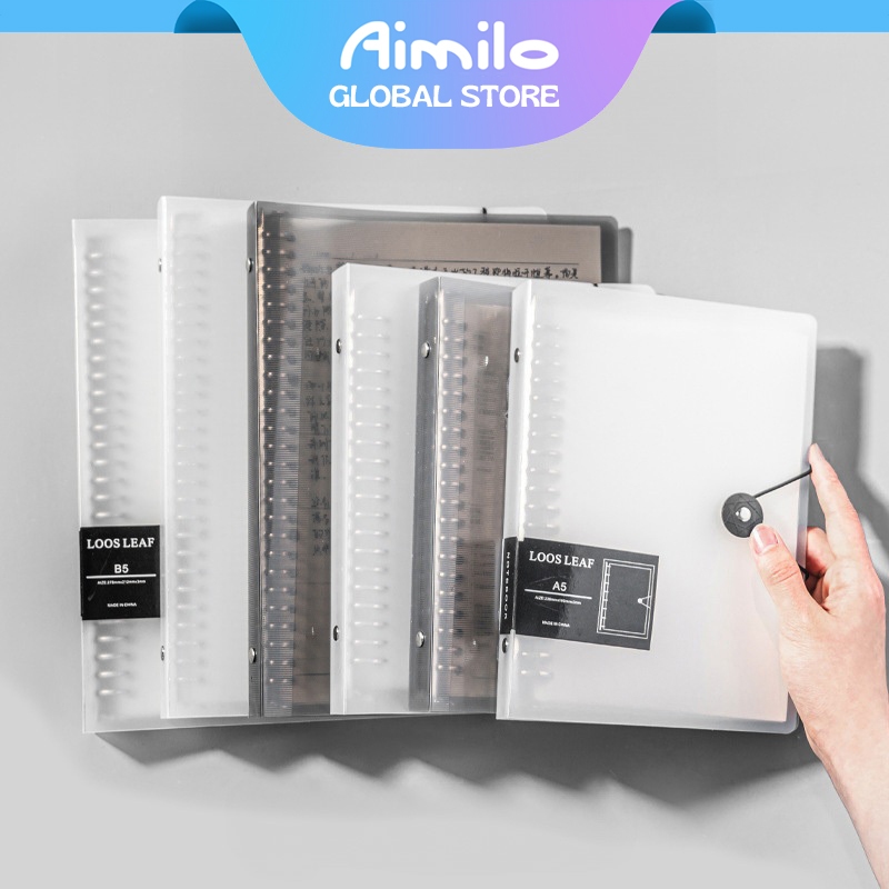 Jual Aimilo Binder A5/B5 Buku Binder Aesthetic Transparan Hitam Putih ...