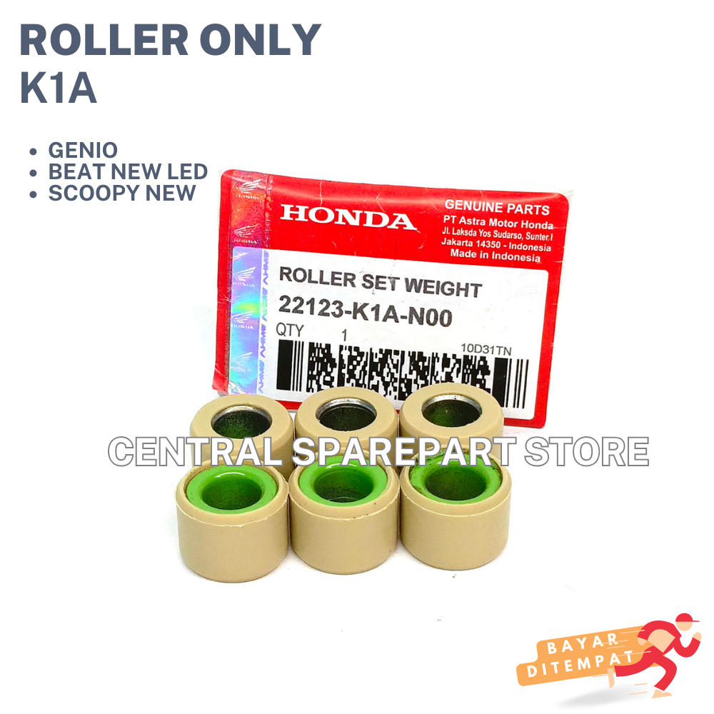 Jual ROLLER SET K1A GENIO / BEAT DELUXE / SCOOPY / NEW / LED / ROLER ...