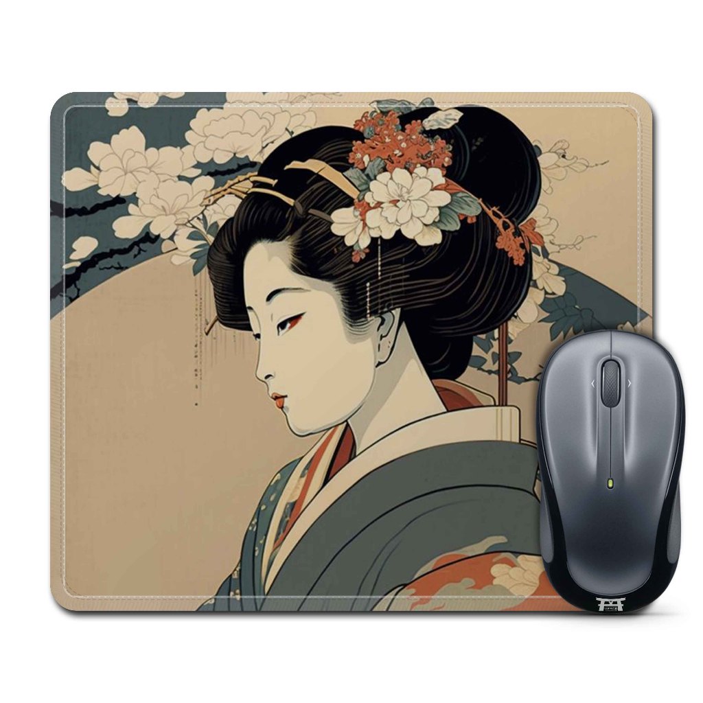 Jual Mouse pad gaming ANCIENT GEISHA SIDE - JAPAN ART material Rubber ...
