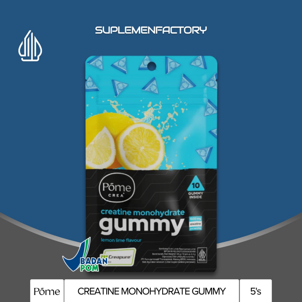 Jual Pome Crea Creatine Monohydrate Gummy Creapure 10 Gummy | Shopee ...