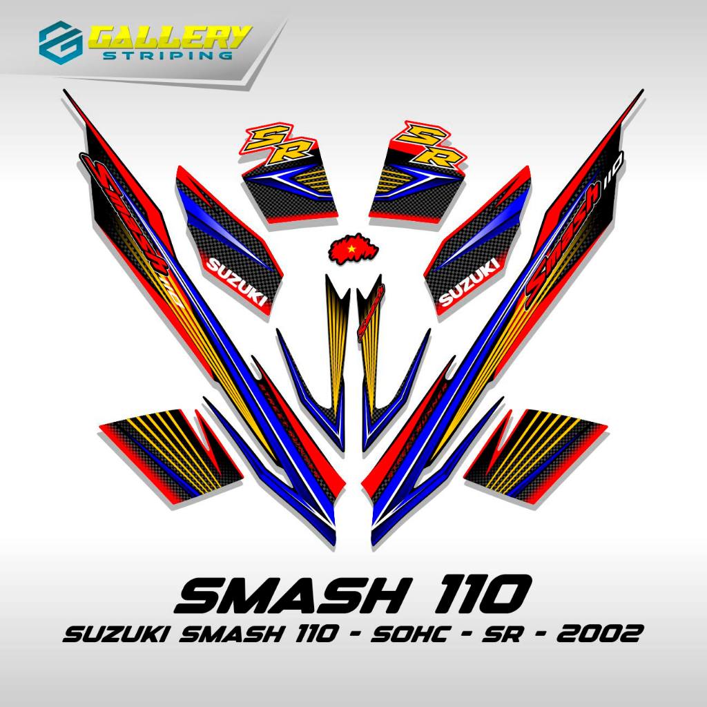 Jual Striping Suzuki Smash 110 Motif 3 / Sr / Sohc / Sticker / Stiker ...
