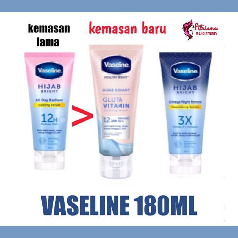 Jual Vaseline Hijab Bright All Day Radiant Cooling Serum Body Lotion ...
