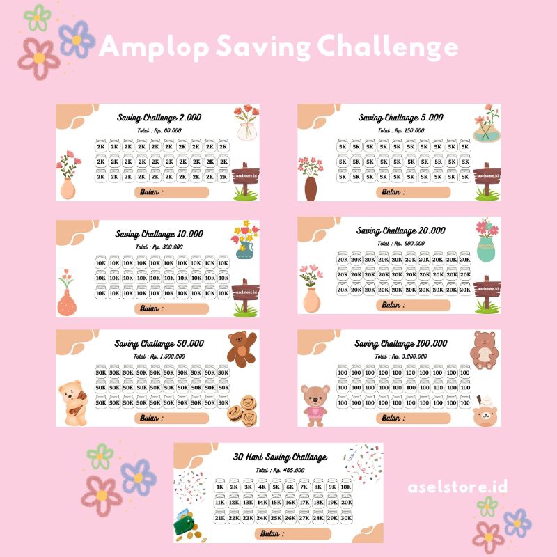 Jual Amplop Target | Amplop Nabung | Amplop Saving Challenge | Tabungan ...