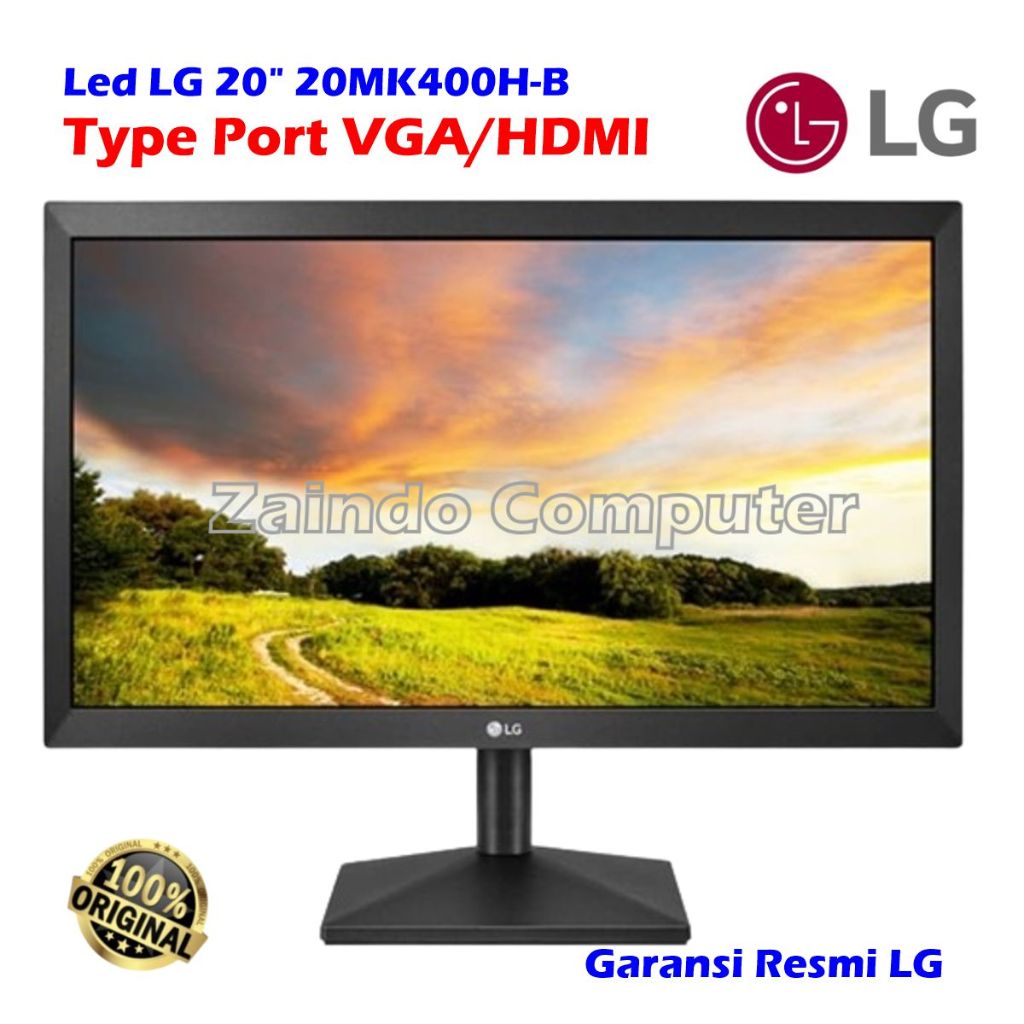 Jual MONITOR LED LG 20” 20MK400/ 20MK400H-B PORT VGA OUTPUT– MONITOR LG ...