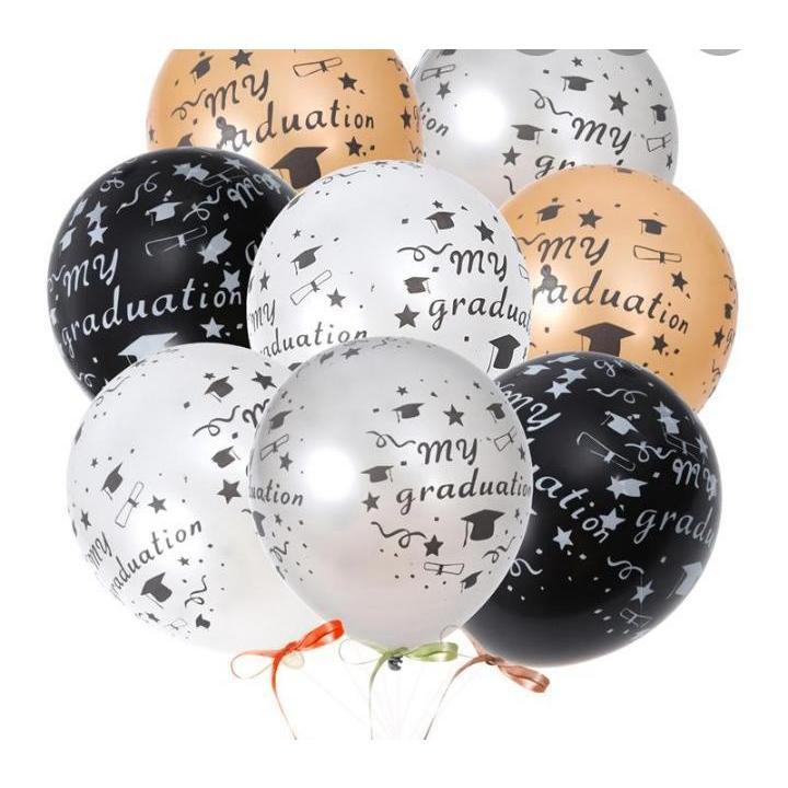 Jual [ECERAAN] Balon Latex Graduation / Balon Karet Wisuda Per Pcs ...