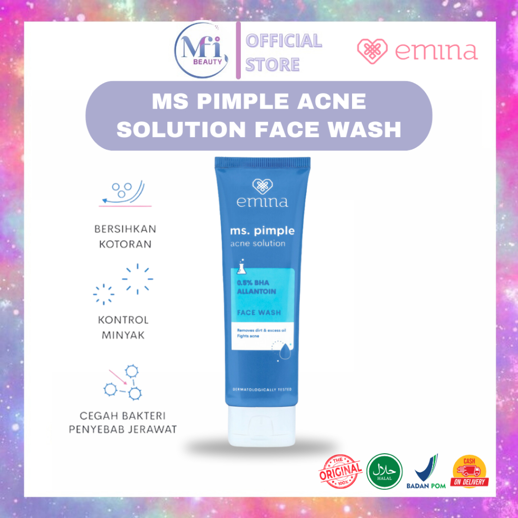 Jual MFI - EMINA MS PIMPLE ACNE SOLUTION/ FASH WASH 50ML/MOIST GEL 20ML ...