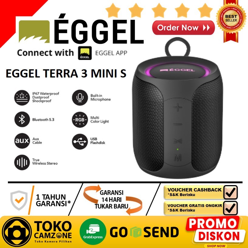 Jual Eggel Terra 3 Mini S 360 Waterproof Bluetooth Speaker - GARANSI ...