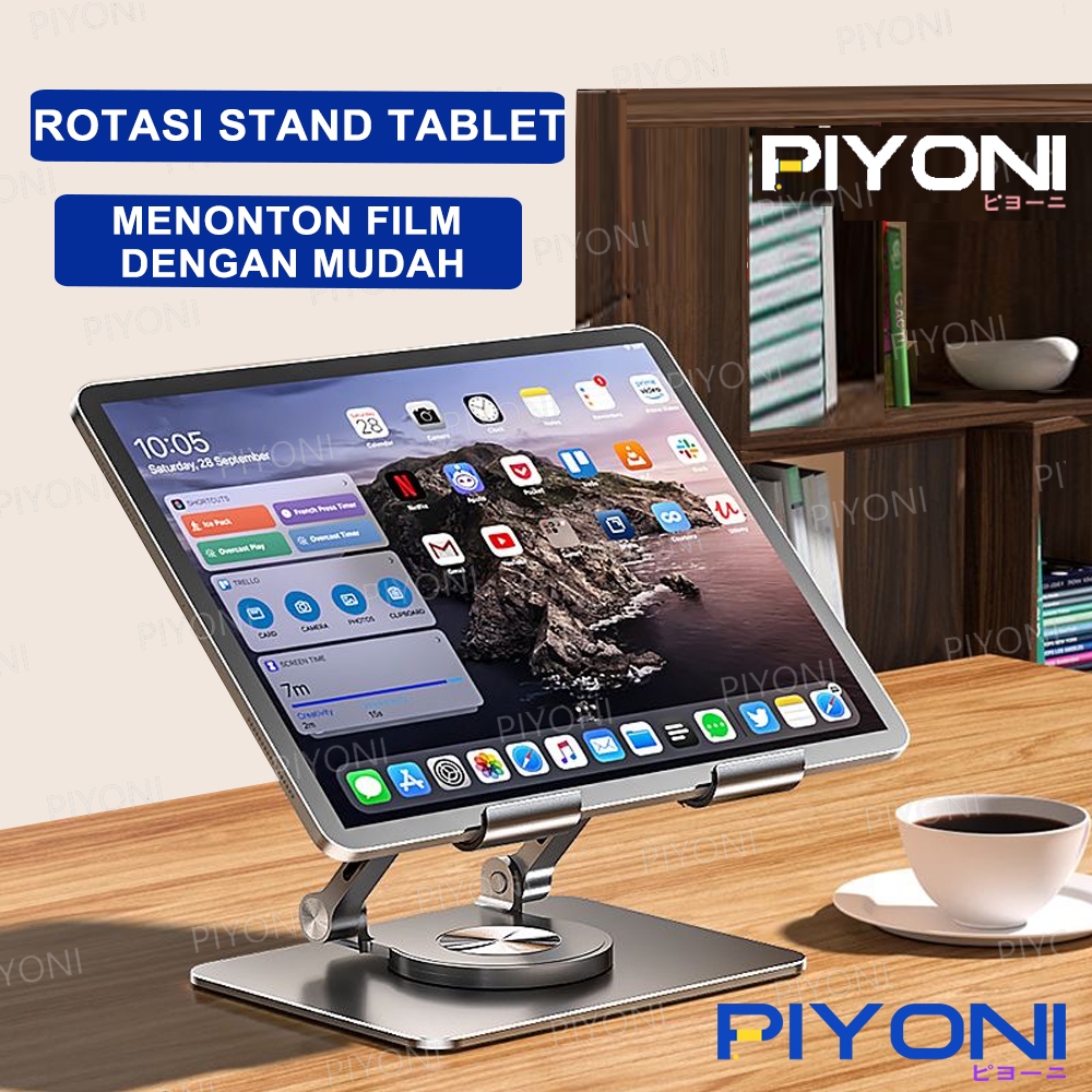 Jual Piyoni Tablet Stand 360°Foldable iPad Stand For 7.9-12.9" inch ...