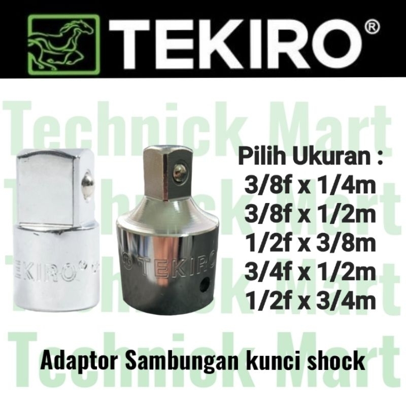 Jual TEKIRO adaptor sambungan kunci shock 3/8fx1/4m , 3/8fx1/2m , 1 ...
