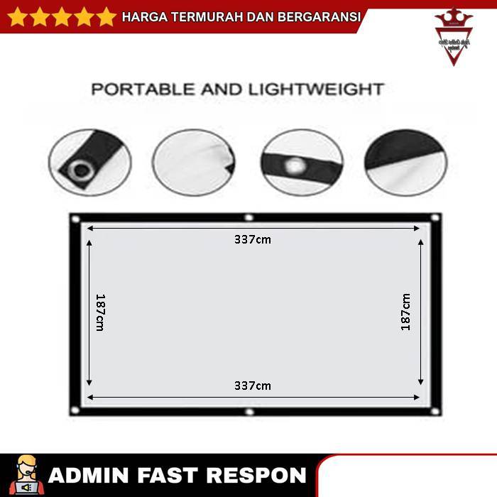 Jual Layar Proyektor Portable 150 Inch | Simple Screen Projector ...
