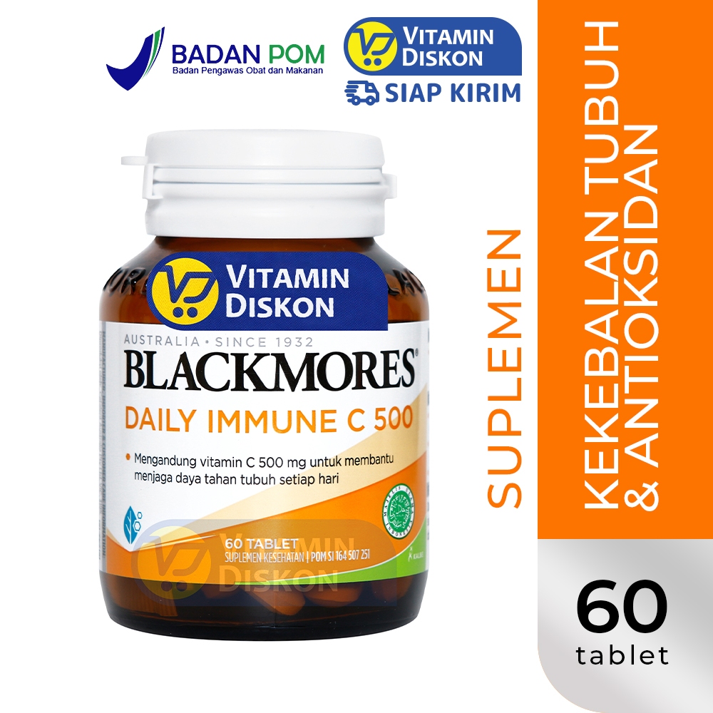 Jual BLACKMORES DAILY IMMUNE C 500 - 60 TAB | Shopee Indonesia