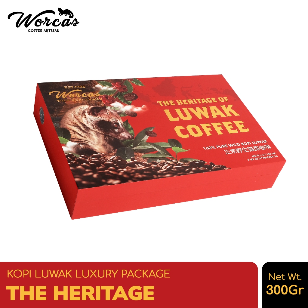 Jual WORCAS Kopi Luwak The Heritage Luxury Package 300gr | Shopee Indonesia