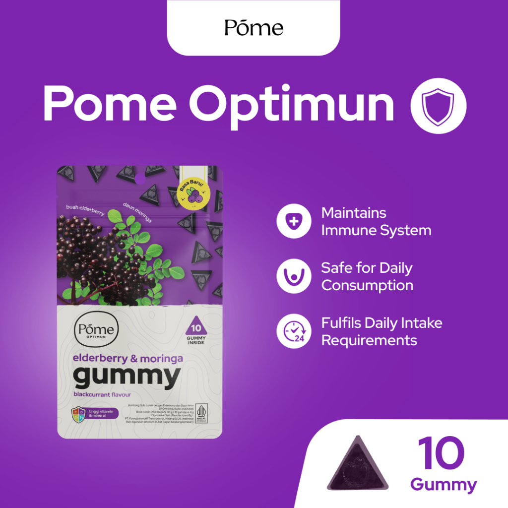 Jual Pome Optimun 10 Gummy Pack Multivitamin Immune System Supplement ...