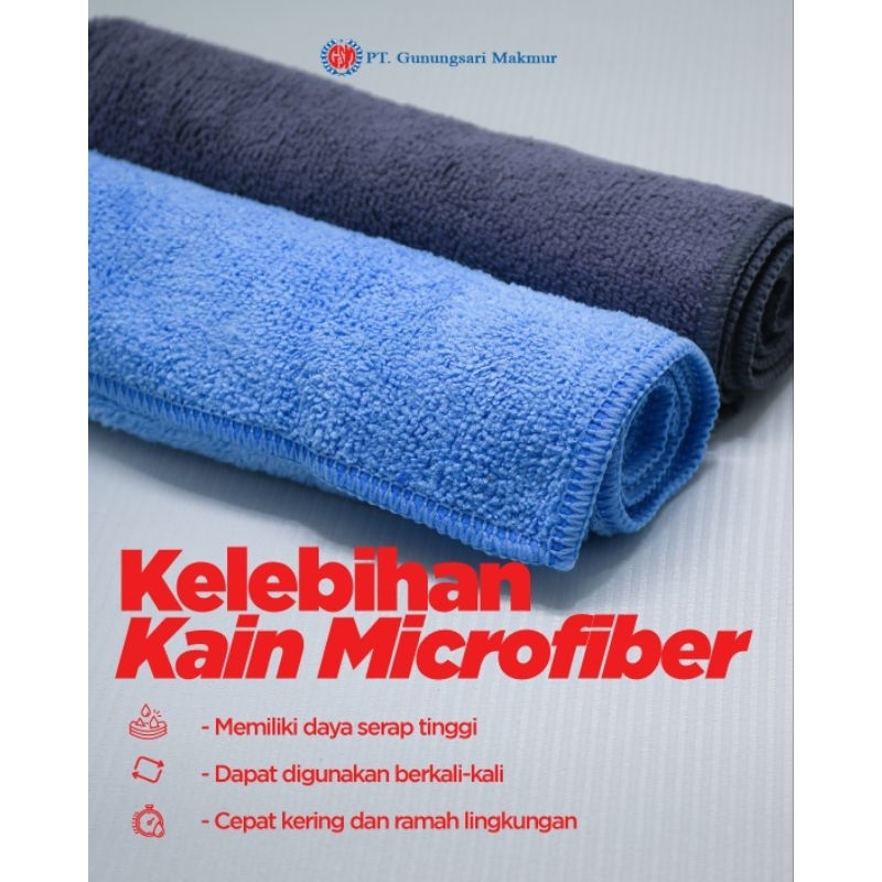 Jual GUNUNG SARI Microfiber Tebal 30x30 Kain Lap Lembut Micromate ...