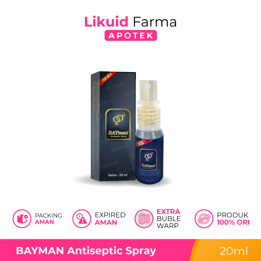 Jual BAYMAN Antiseptic Spray for Man / Spray Magic Vitalitas Pria ...