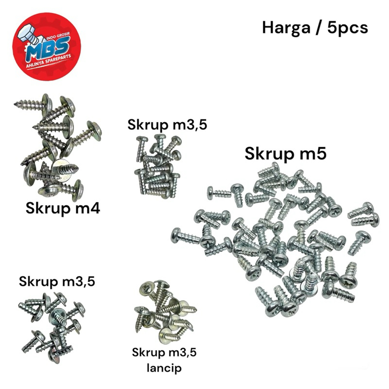 Jual BAUT SKRUP M3 M4 M5 BAUT KASAR LANCIP UNIVERSAL | Shopee Indonesia