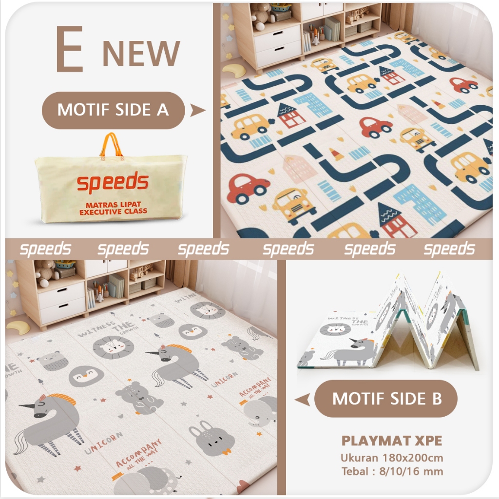 Jual SPEEDS SNI F Playmat Bayi Karpet Lipat Playmat Foldable Bayi ...