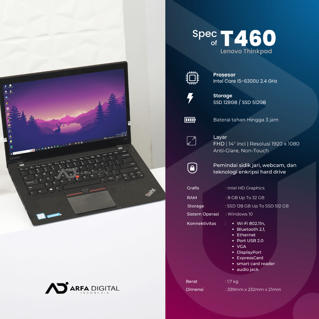 Jual Laptop Lenovo Thinkpad Core I5 / I7 Ram 8GB SSD 256GB Murah ...