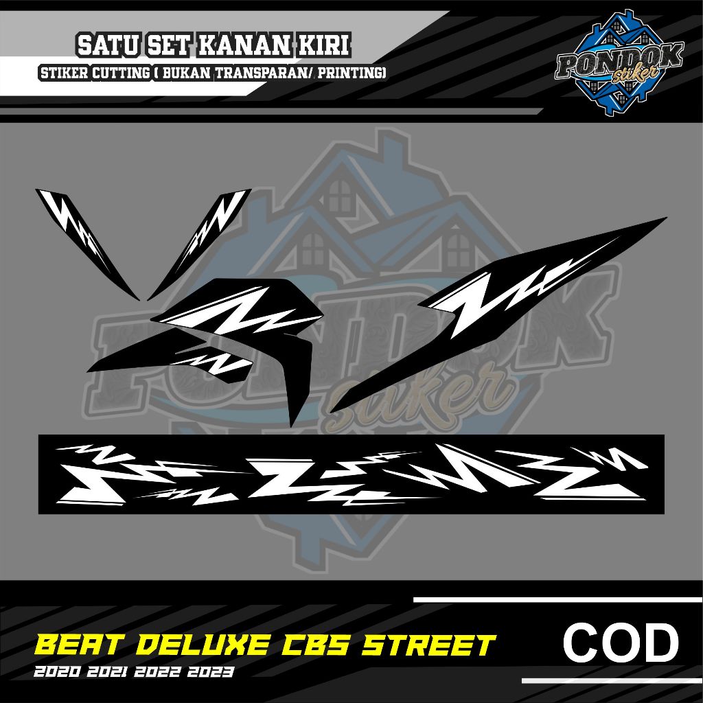 Jual CUTTING STIKER STRIPPING MOTOR KEREN HONDA BEAT DELUXE CBS STREET ...