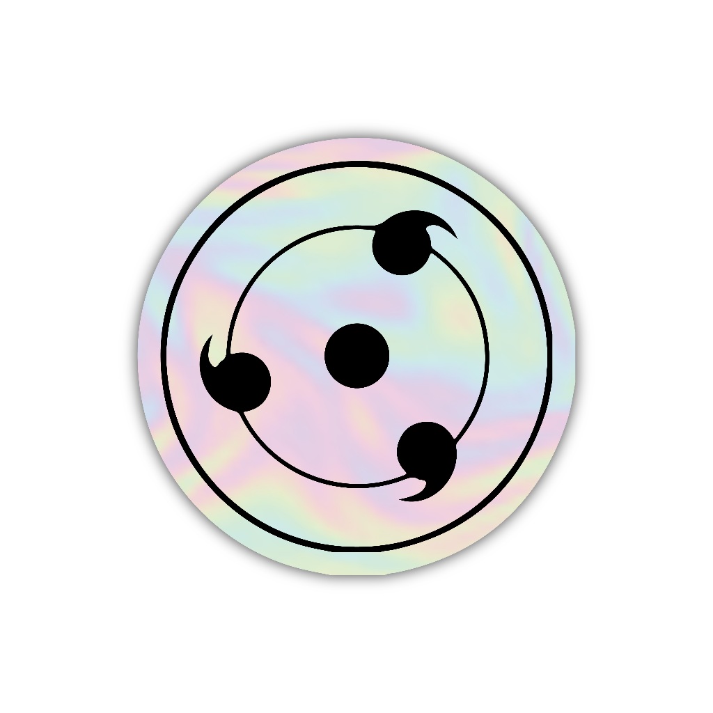 Jual Z213 sticker mata sharingan anime naruto, stiker hologram satuan ...