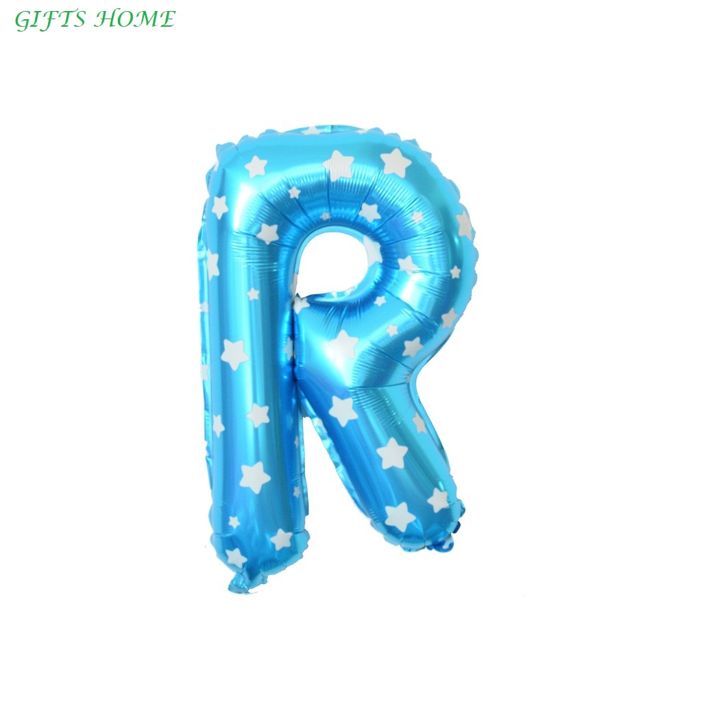 Jual Balon Foil Huruf Abjad & Angka Alphabet Biru 16 Inch 40 cm A-Z ...