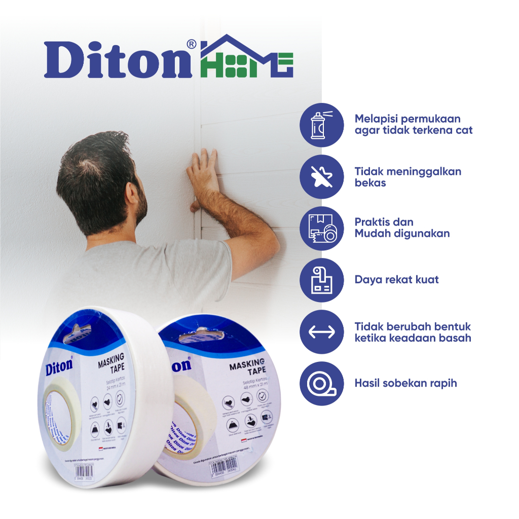 Jual Diton Home Masking Tape 48 mm x 21 m | Shopee Indonesia