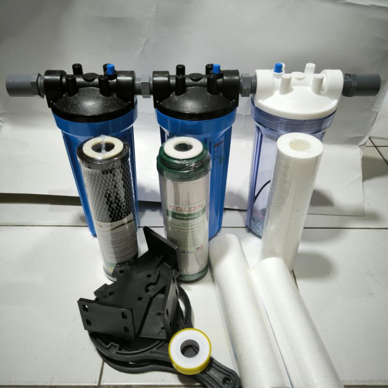 Jual Paket filter air 10 inchi darat 3/4/ cartridge housing sedimen ...