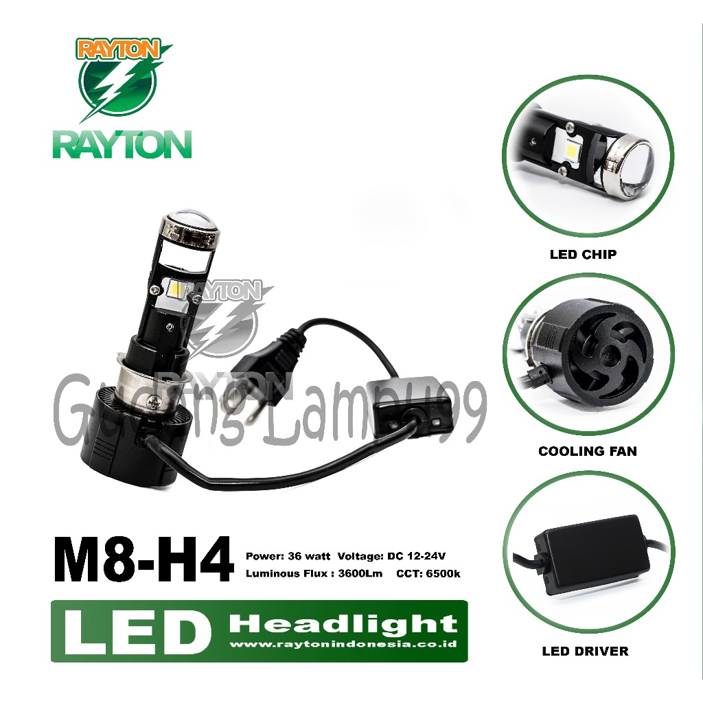 Jual LAMPU LED MOTOR RTD RAYTON M8 SUPER MINI PROJECTOR SOCKET H4 H6 ORI | Shopee Indonesia