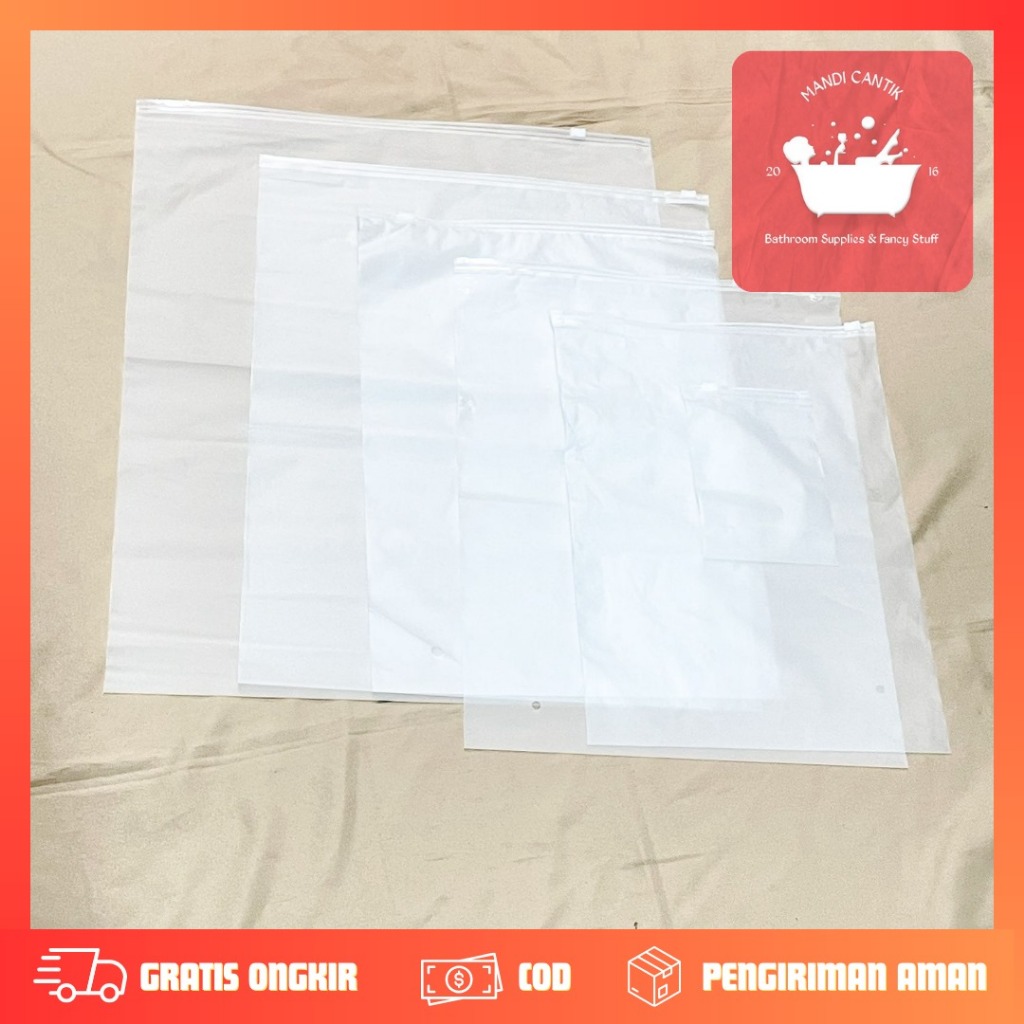 Jual Zip Lock DOFF Transparan Kecil Sedang Besar / Plastik Zipper Lock ...