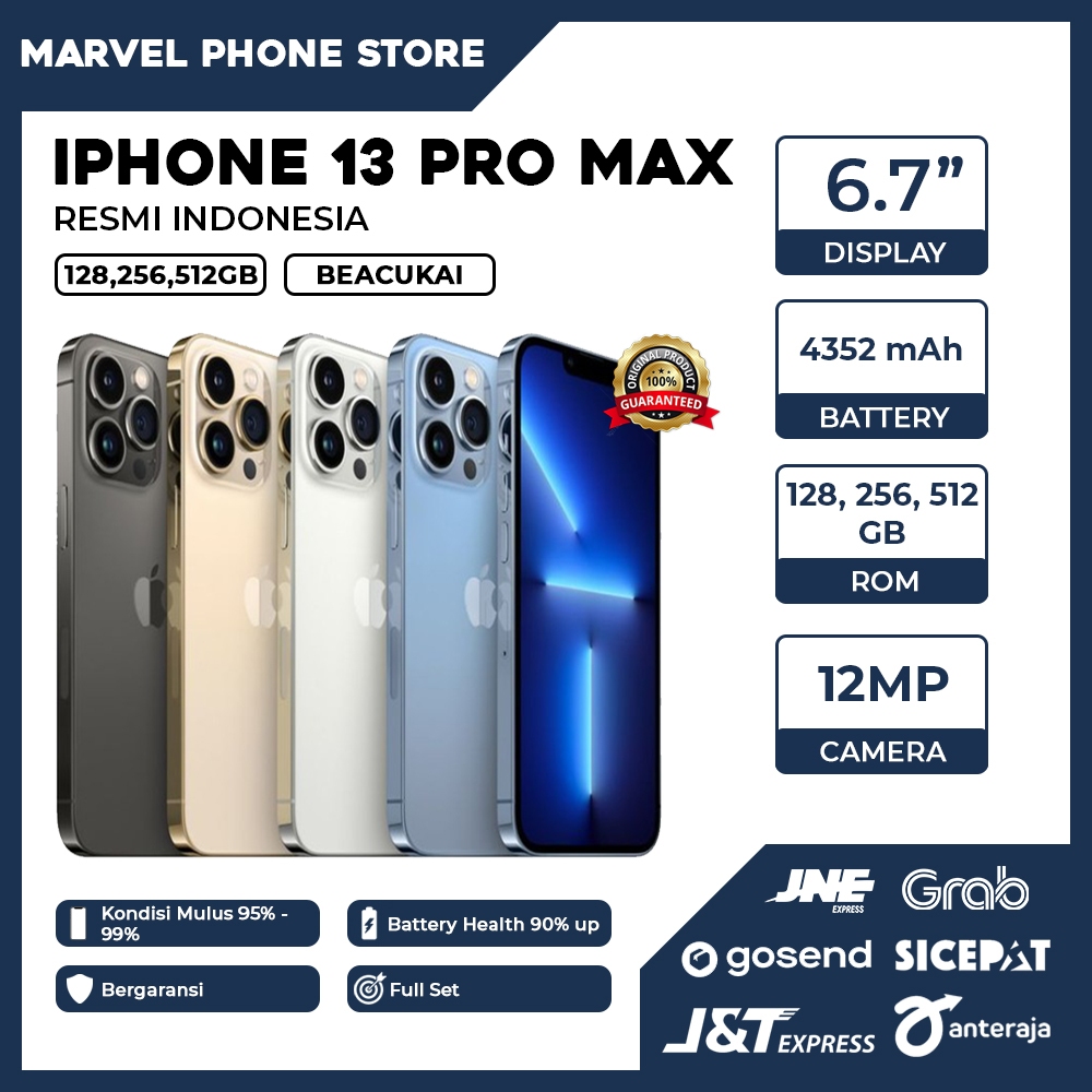 Jual IPHONE 13 PRO MAX 128/256/512 RESMI INDO BERGARANSI | FULLSET ...