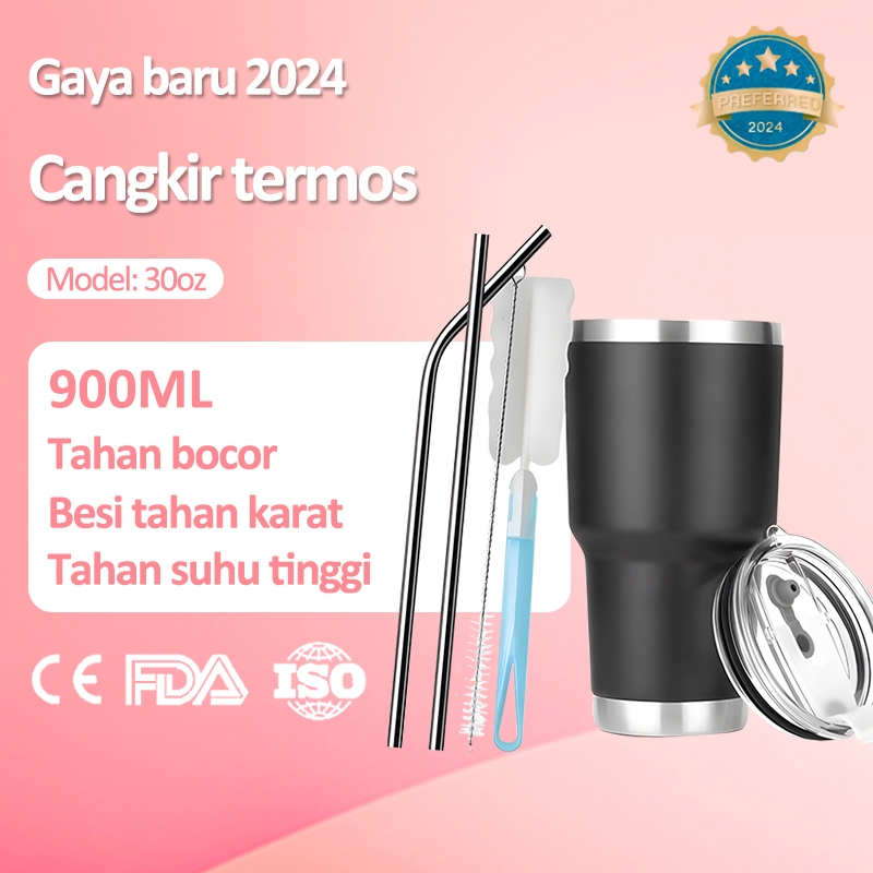 Jual 30oz scandic tumbler tumbler stainless tumbler estetika korea ni 304 stainless steel 900ML ...