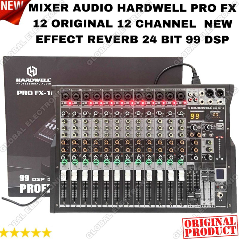 Jual MIXER AUDIO HARDWELL PRO FX 12 ORIGINAL 12 CHANNEL NEW EFFECT REVERB 24 BIT 99 DSP | Shopee ...