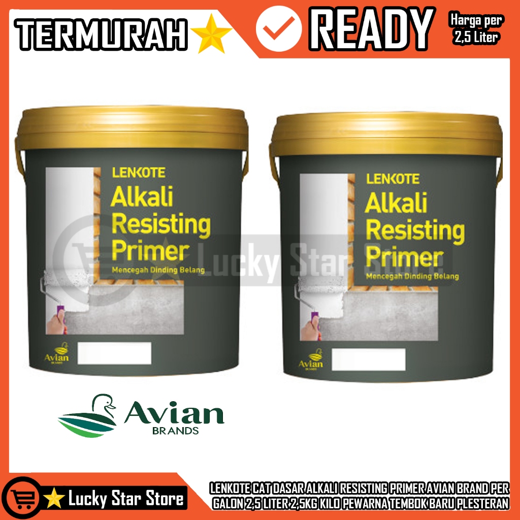 Jual AVIAN BRAND LENKOTE CAT DASAR ALKALI RESISTING PRIMER PER GALON 2 ...