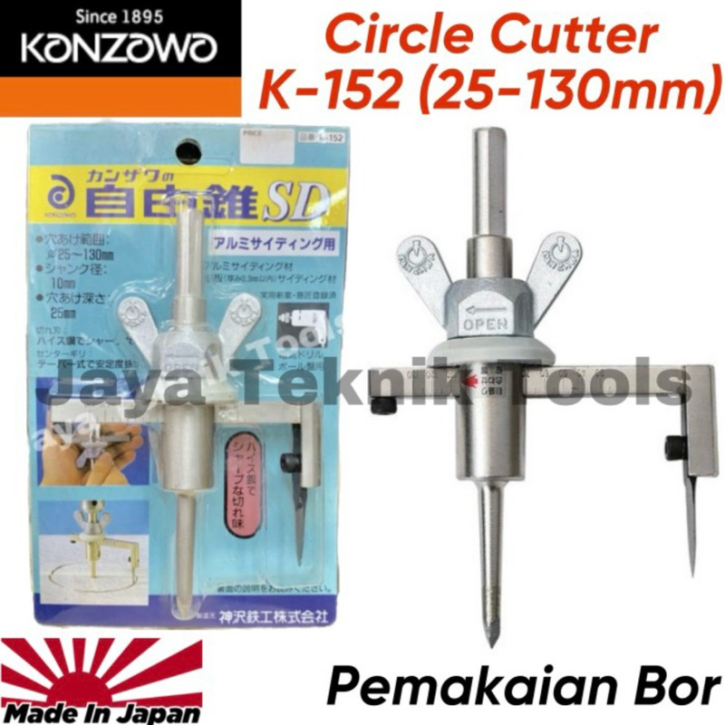 Jual Adjustable Circle Cutter Kanzawa K 152 Pembuat Lubang Kayu Cutter ...
