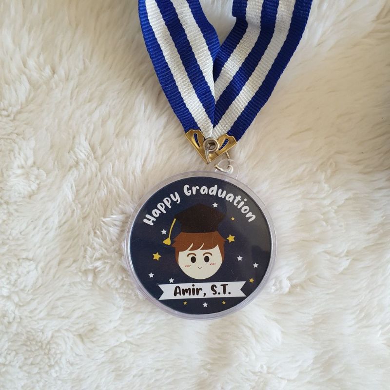 Jual Ready Langsung Kirim Medali Custom edisi wisuda DESAIN TERBARU ...