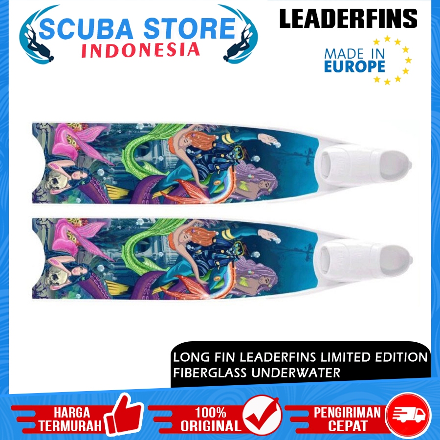 Jual Long Fin Leaderfins Fiberglass Limited Edition Underwater Fins ...