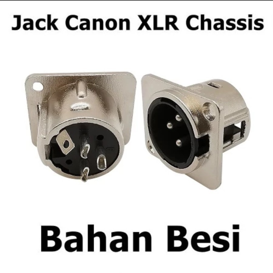 Jual Jack Canon Casis Besi Spardio 3 Pin Chassis Mixer Male | Shopee ...