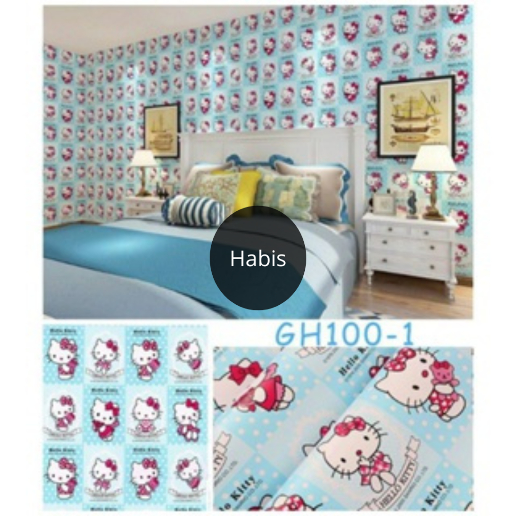 Jual Wallpaper Dinding Hello Kitty Wallpaper Stiker Hello Kitty Wallpaper Dinding Kamar Tidur ...