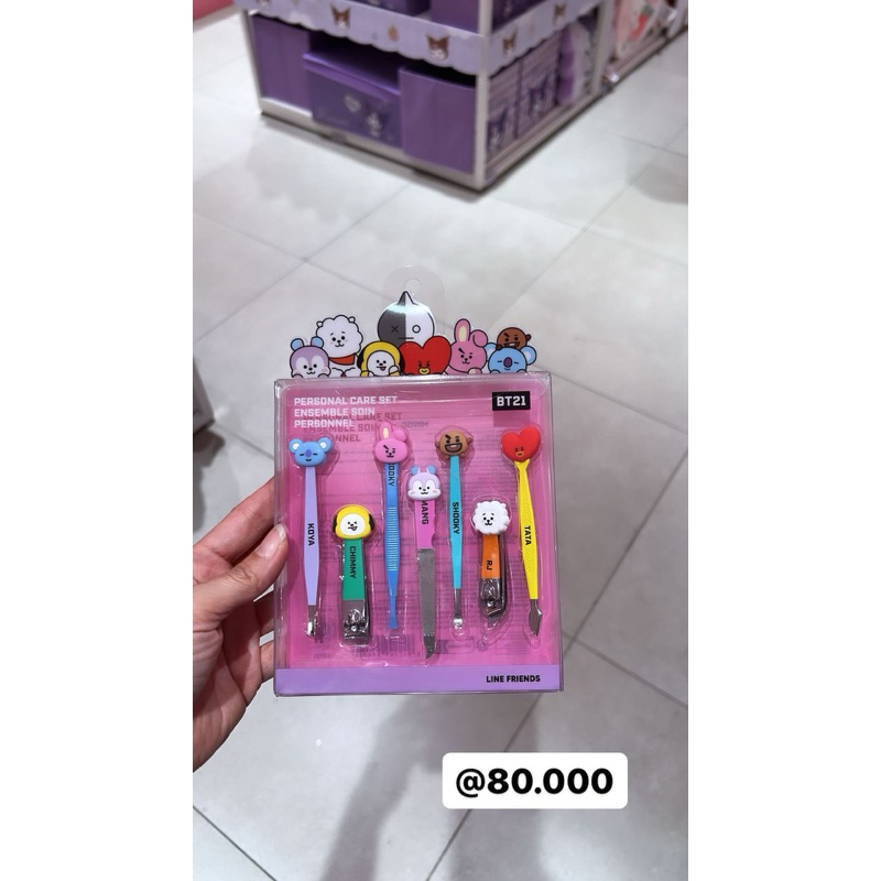 Jual BT21 with Miniso Personal Care Set | BTS x Miniso Manipedi Set KOYA , RJ , SHOOKY , MANG ...