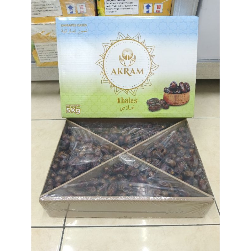 Jual Akram Kurma Khalas Premium Akrom 5kg | Shopee Indonesia