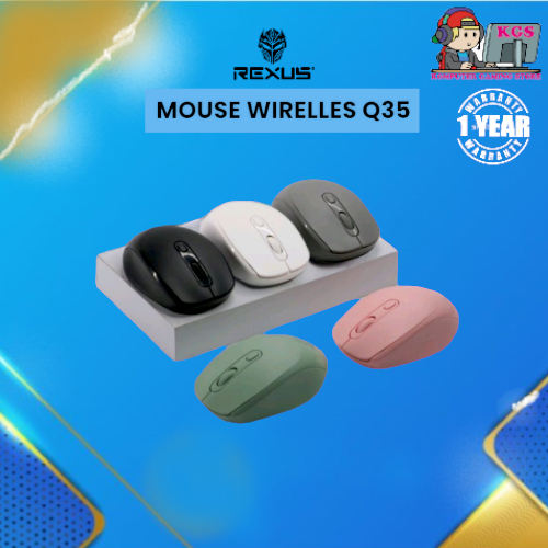 Jual Rexus Q35 mouse wireless silent click office | Shopee Indonesia