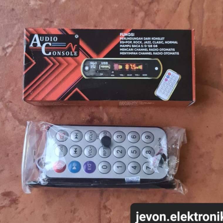 Jual KODE K12G Modul MP3 Bluetooth Audio Console B Player USB Remote FM ...