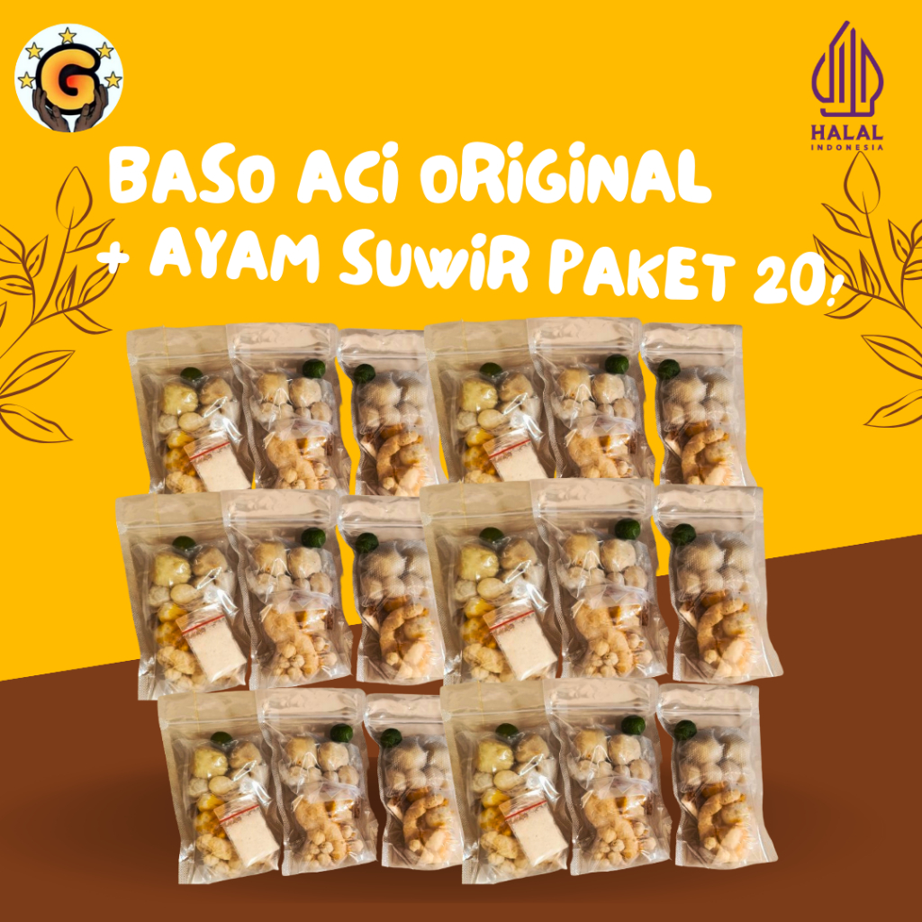 Jual Paket 20 Bungkus Baso Aci Original + Ayam Suwir Nikmat Enak Gurih ...